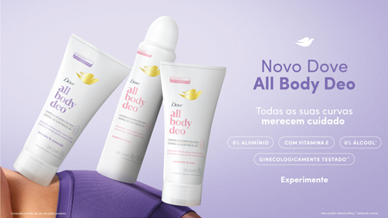 Dove All Body Deo: proteção e frescor para o corpo todo